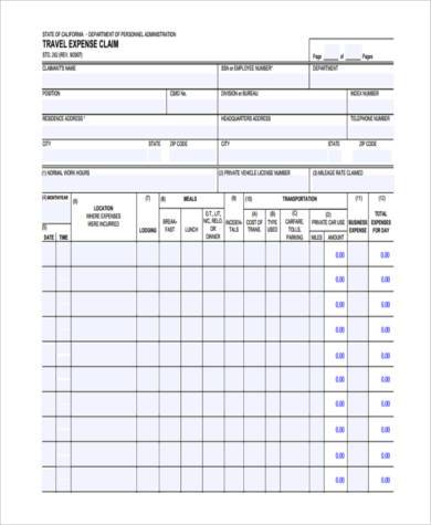 FREE 7+ Sample Business Expense Claim Forms in PDF | MS Word