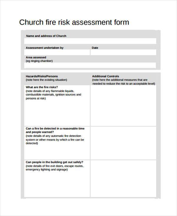 FREE 13+ Fire Risk Assessment Form Samples, PDF, MS Word, Google Docs ...
