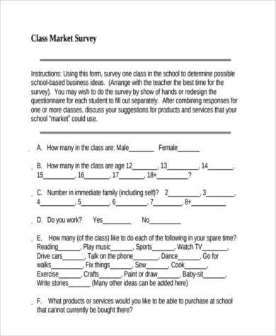 FREE 12+ Market Survey Form Samples, PDF, MS Word, Google Docs