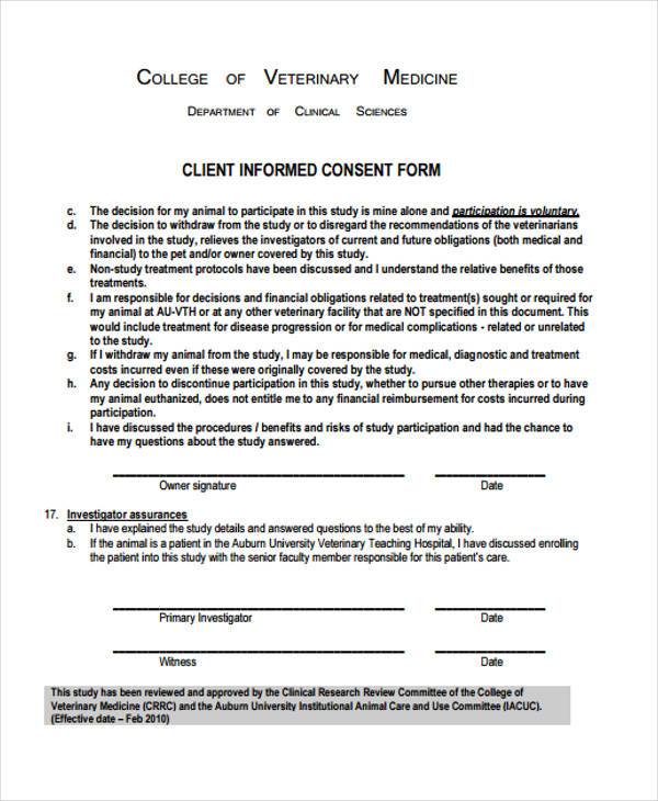 FREE 40+ Sample Consent Forms in PDF