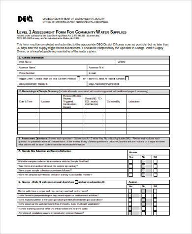 FREE 9+ Sample Community Assessment Forms in PDF | MS Word | Excel