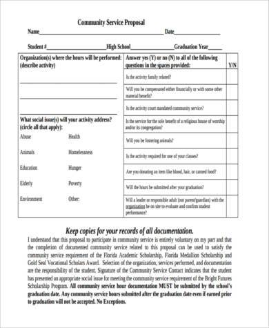 FREE 7+ Sample Community Proposal Forms in PDF | MS Word