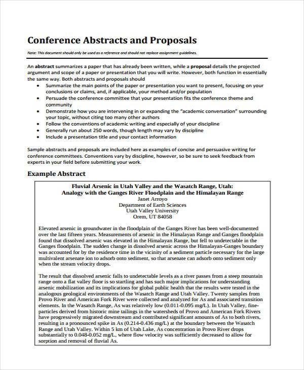 FREE 9+ Conference Proposal Forms in PDF | MS Word