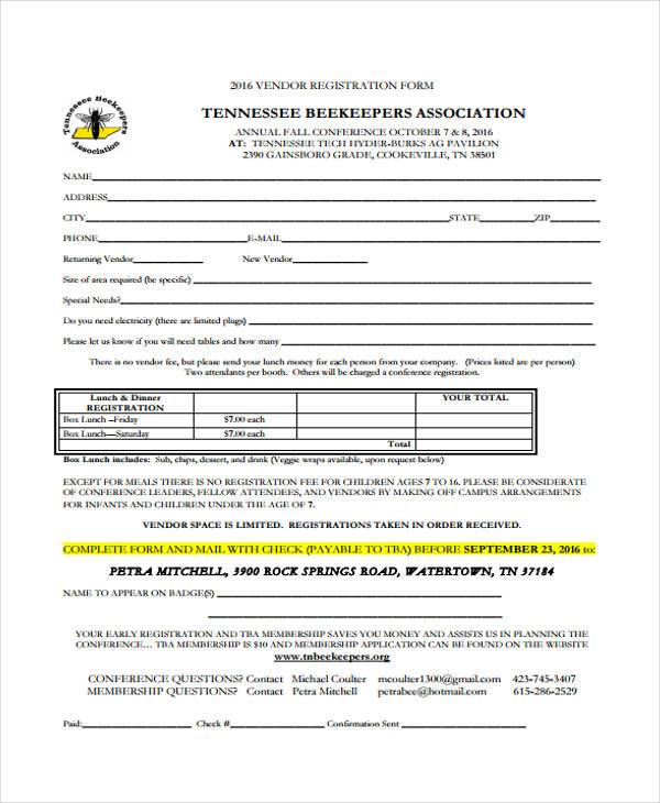 FREE 10+ Conference Registration Forms in PDF | MS Word | Excel