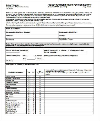 FREE 15+ Construction Report Form Samples, PDF, MS Word, Google Docs, Pages