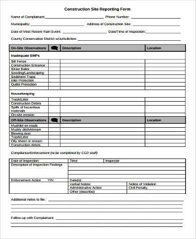 FREE 15+ Construction Report Form Samples, PDF, MS Word, Google Docs, Pages