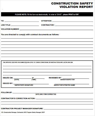 FREE 13+ Construction Safety Form Samples, PDF, MS Word, Google Docs