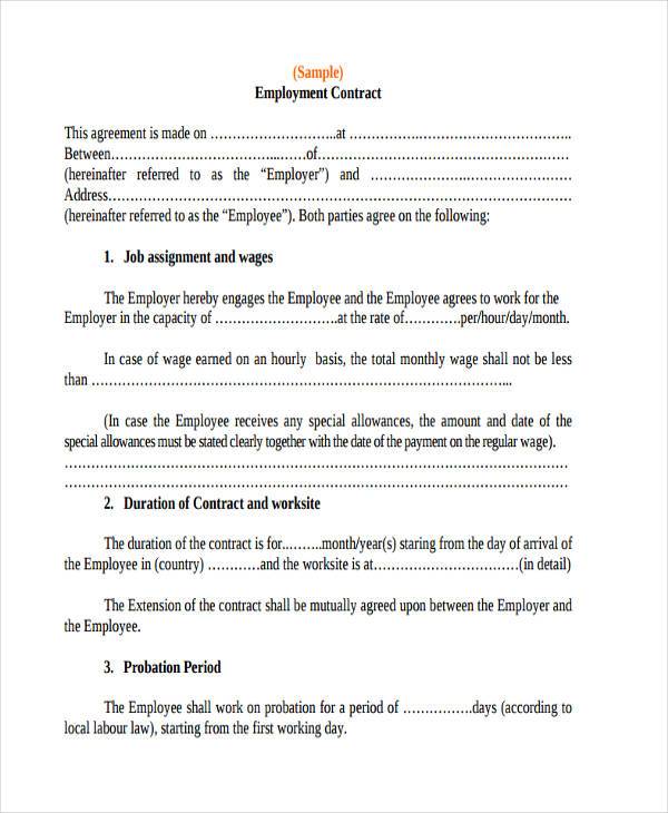 FREE 31+ Contract Agreement Sample Forms in PDF | MS Word