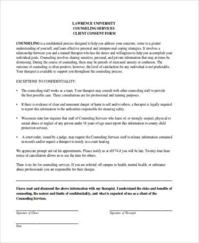 FREE 8+ Sample Counselling Consent Forms in PDF | MS Word