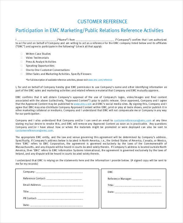 FREE 9+ Sample Reference Release Forms in PDF | MS Word