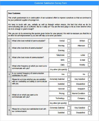 FREE 8+ Supplier Survey Form Samples in MS Word | PDF | Excel