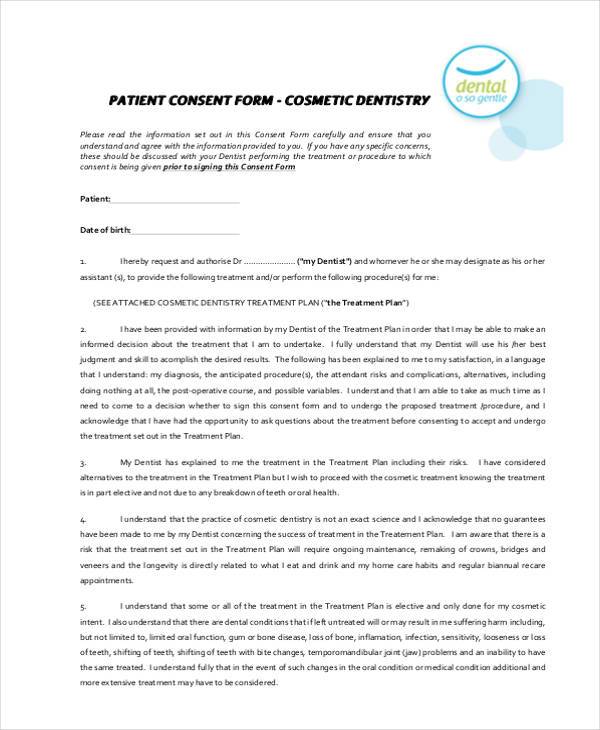 FREE 8+ Dental Consent Forms in PDF | MS Word