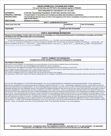 FREE 7+ Sample Performance Counseling Forms in PDF | MS Word