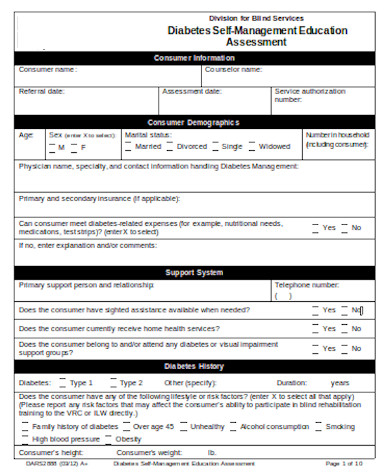 FREE 8+ Education Assessment Form Samples in PDF | MS Word
