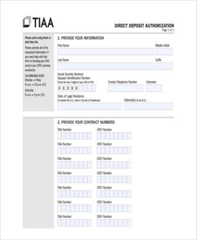 FREE 8+ Sample Direct Deposit Authorization Forms in PDF | MS Word