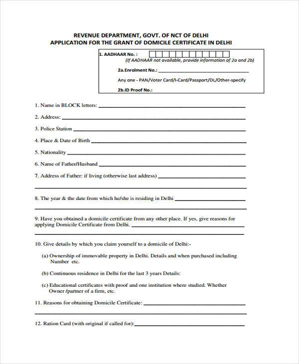 FREE 12+ Affidavit of Domicile Form Samples, PDF, MS Word, Google Docs