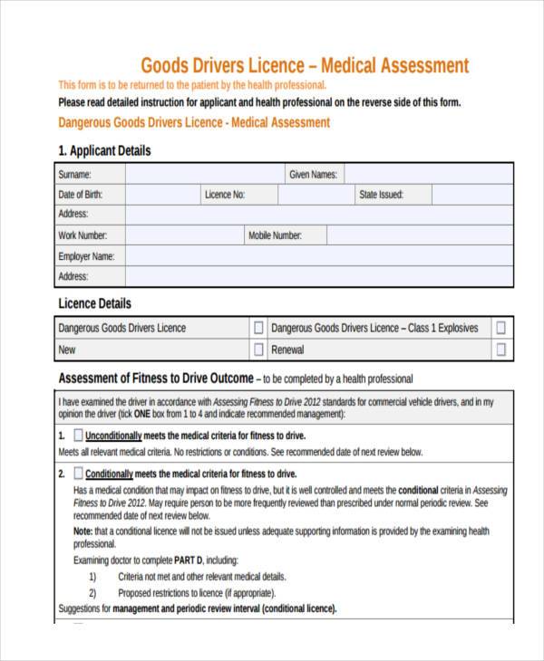 FREE 8+ Driver Assessment Forms in PDF | MS Word
