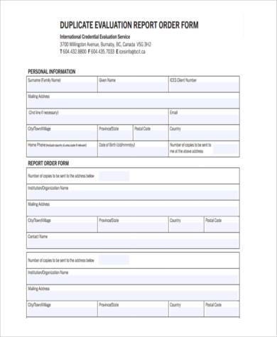 FREE 13+ Evaluation Report Form Samples, PDF, MS Word, Google Docs