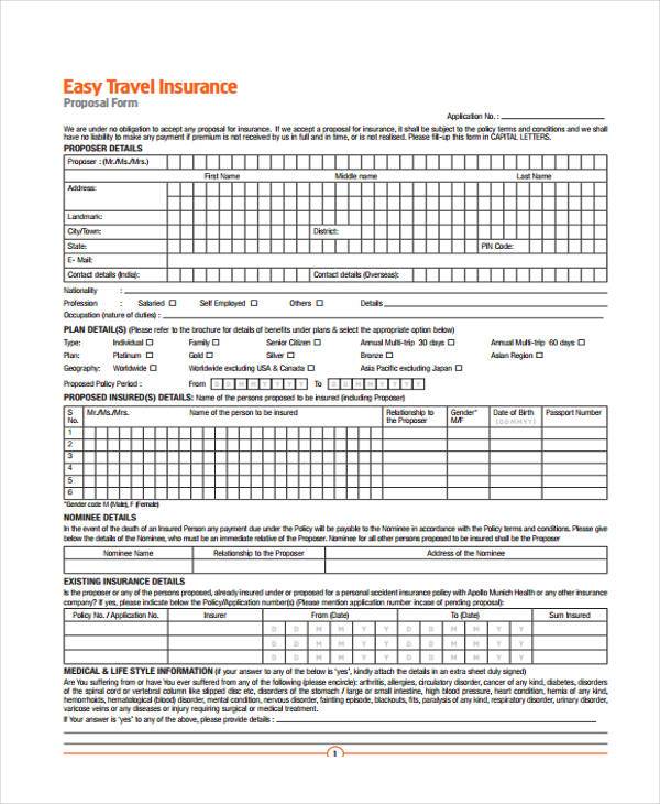 FREE 14+ Travel Proposal Forms in PDF | MS Word | Excel