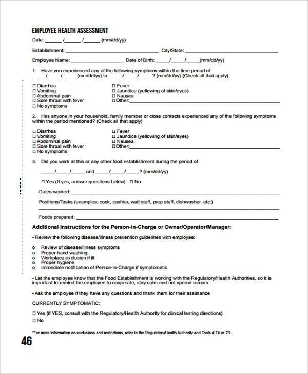FREE 36+ Assessment Form Samples, PDF, MS Word, Google Docs