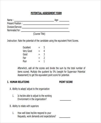 FREE 14+ Employee Assessment Form Samples, PDF, MS Word, Google Docs, Excel