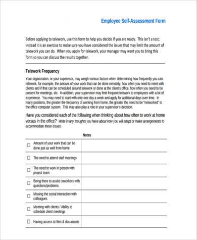 FREE 14+ Employee Assessment Form Samples, PDF, MS Word, Google Docs, Excel