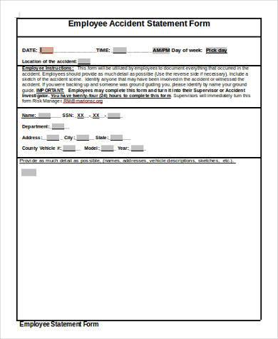 FREE 14+ Employee Statement Form Samples, PDF, MS Word, Google Docs, Excel