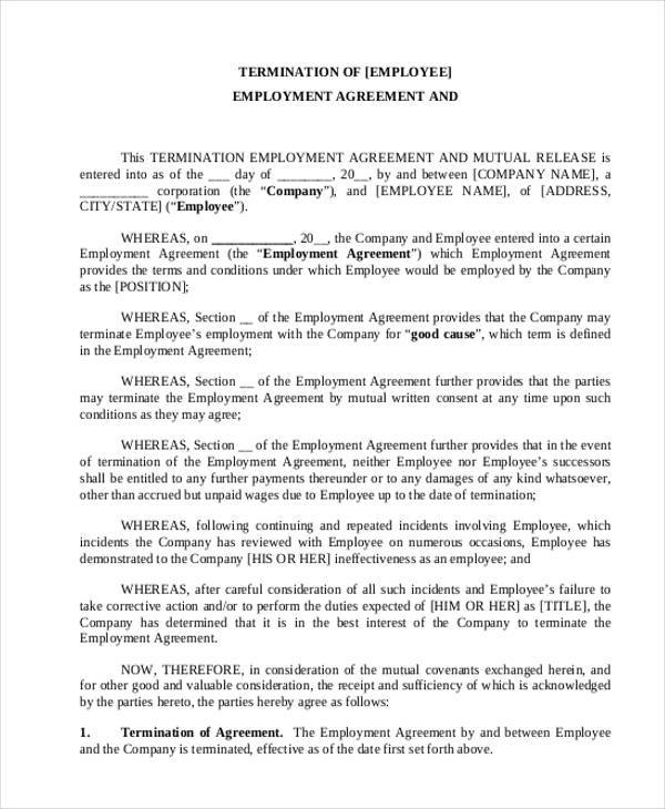 FREE 12+ Employee Termination Form Samples, PDF, MS Word, Google Docs