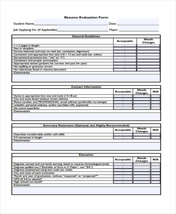 FREE 10+ Employer Evaluation Forms in PDF | Excel | MS Word