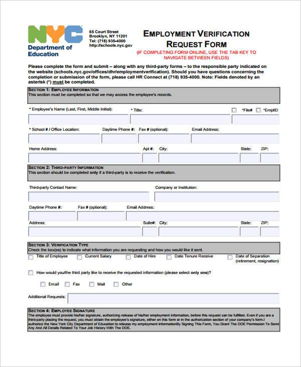 FREE 53+ Employment Form Samples, PDF, MS Word, Google Docs, Excel