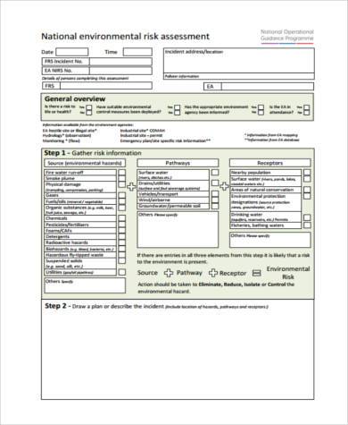 FREE 9+ Sample Environmental Assessment Forms in PDF | MS Word | Excel
