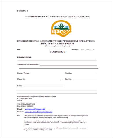 FREE 9+ Sample Environmental Assessment Forms in PDF | MS Word | Excel