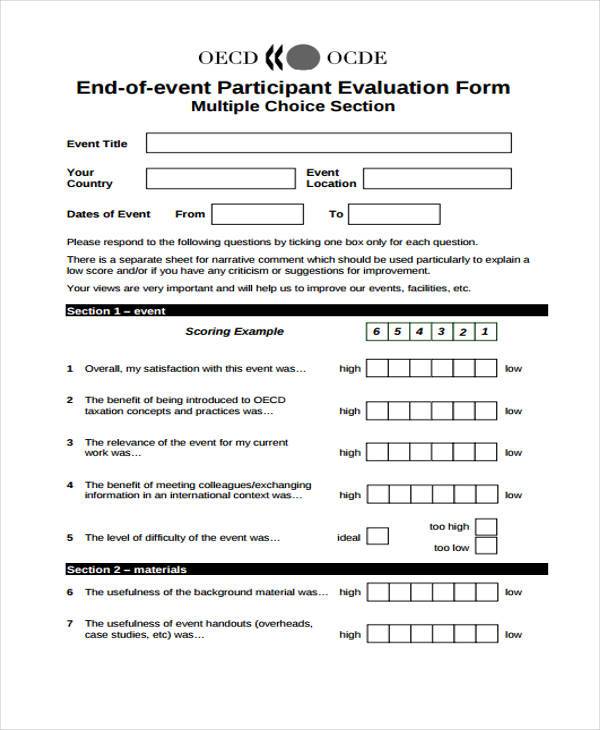 FREE 9 Event Evaluation Forms In PDF MS Word