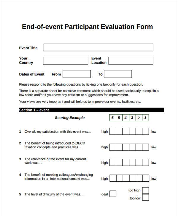 Event Feedback Form Sample Master Of Template Document