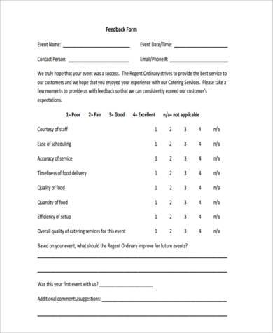 FREE 11+ Hotel Feedback Form Samples, PDF, MS Word, Google Docs