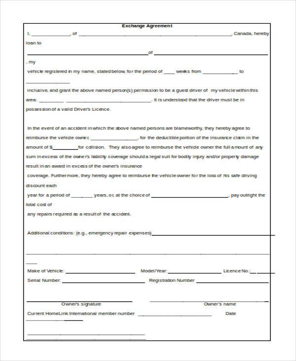 FREE 8+ Sample Exchange Agreement Forms in PDF | MS Word