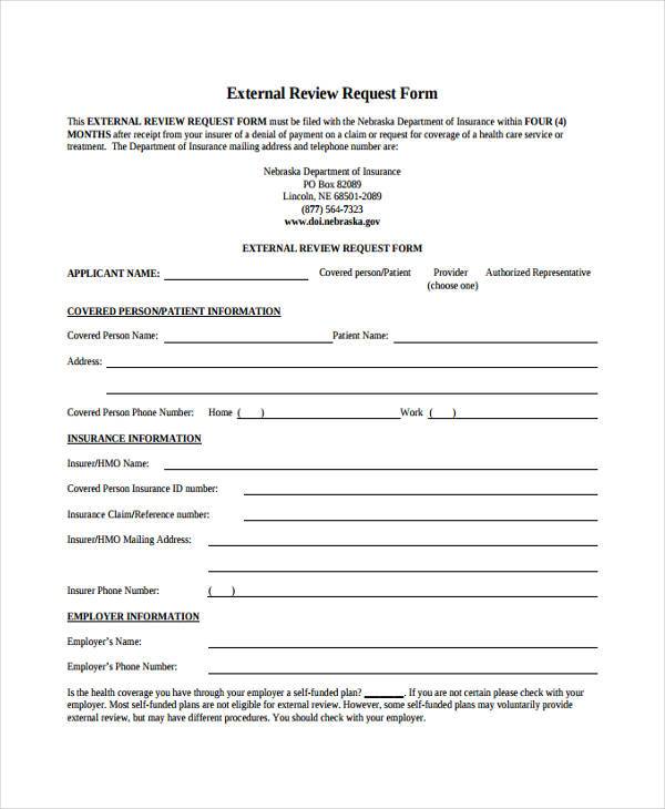 FREE 7+ Sample External Review Forms in PDF | MS Word