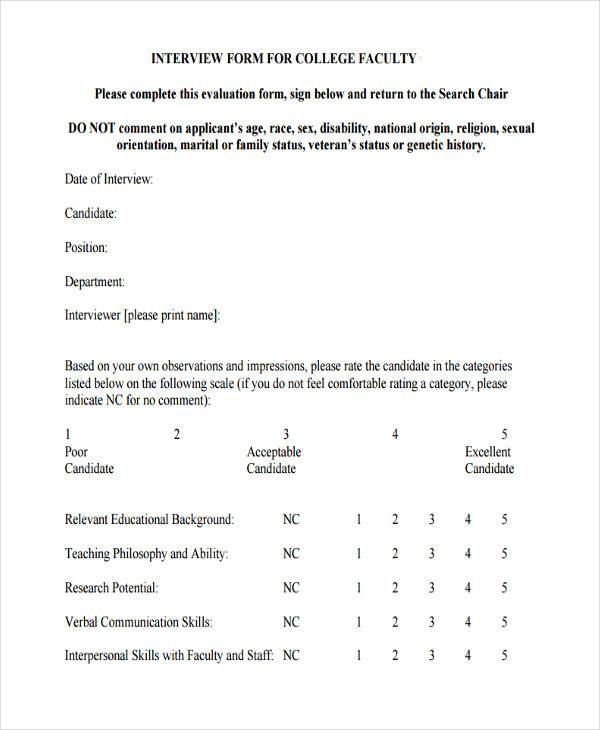 FREE 8+ Sample Faculty Feedback Forms in PDF | MS Word
