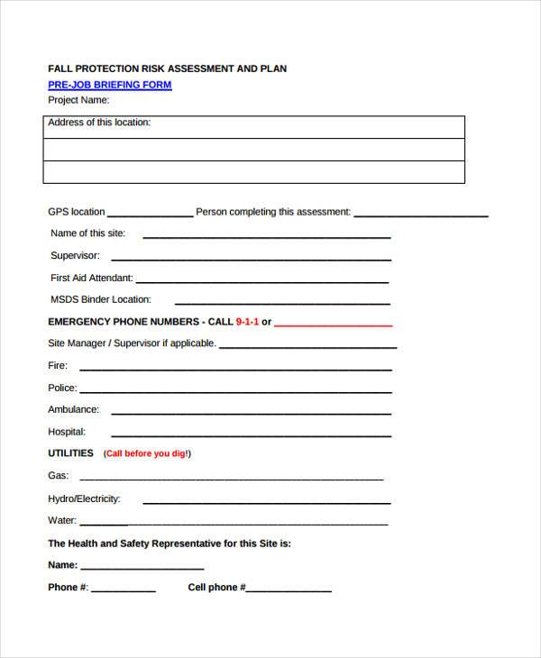 FREE 7+ Fall Risk Self-Assessment Forms in PDF