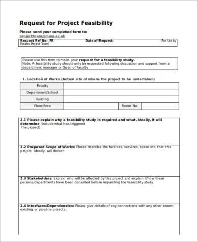 FREE 7+ Sample Feasibility Request Forms in PDF | MS Word