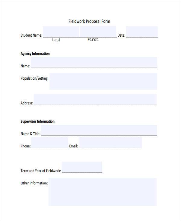FREE 41+ Proposal Form Samples, PDF, MS Word, Google Docs, Excel