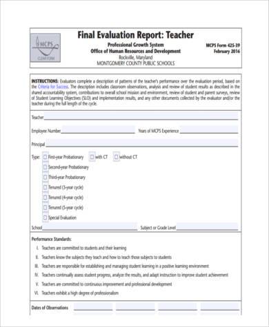 FREE 13+ Evaluation Report Form Samples, PDF, MS Word, Google Docs
