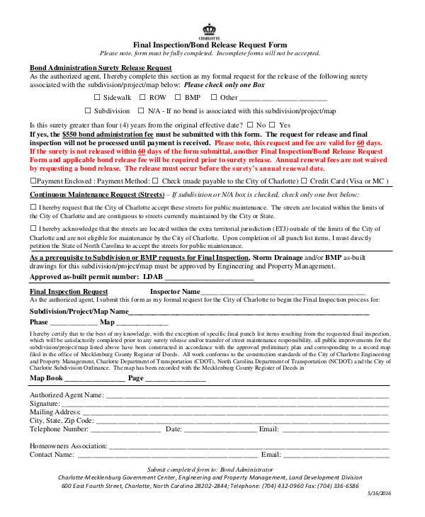 FREE 13+ Bond Release Form Samples, PDF, MS Word, Google Docs