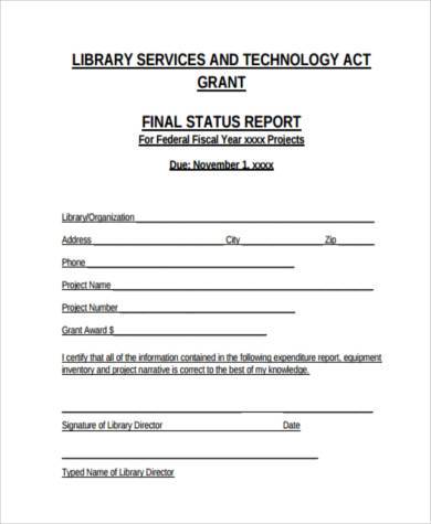 FREE 9+ Sample Status Report Forms in PDF | MS Word