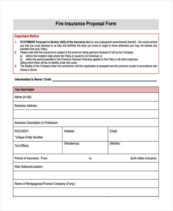 FREE 38+ Sample Blank Proposal Forms in PDF | Excel | MS Word