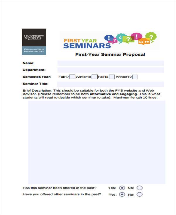 FREE 15+ Seminar Proposal Form Samples, PDF, MS Word, Google Docs