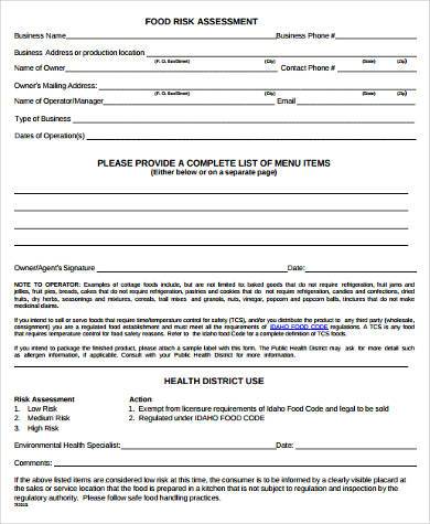 FREE 8+ Sample Safety Risk Assessment Forms in PDF | MS Word