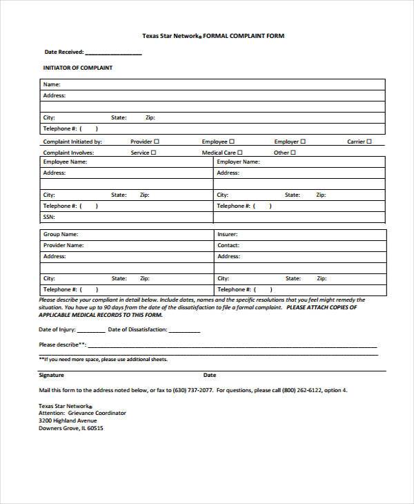 FREE 10+ Medical Complaint Forms in PDF | MS Word