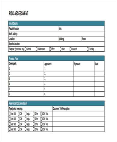 FREE 7+ Sample Army Risk Assessment Forms in PDF
