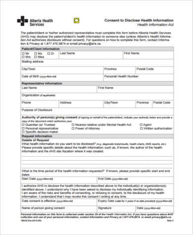 FREE 8+ Sample Health Consent Forms in PDF | MS Word